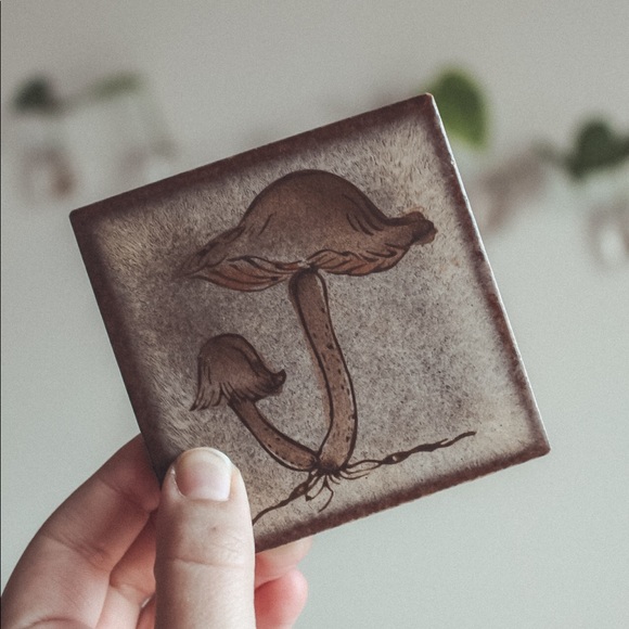 Vintage | Accents | Vintage Kaneri Japan Mushroom Tile | Poshmark